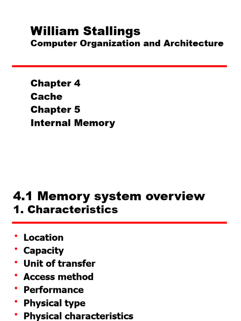 ch_4_5 | PDF | Computer Data Storage | Random Access Memory