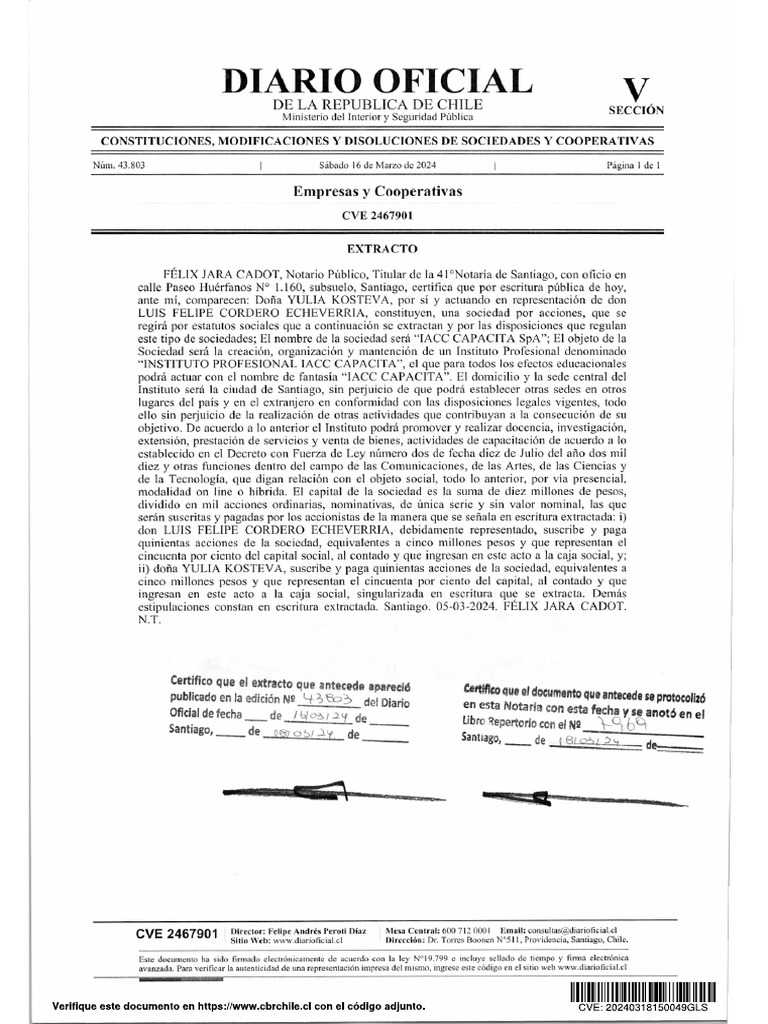 Publicacion Diario Oficial | PDF