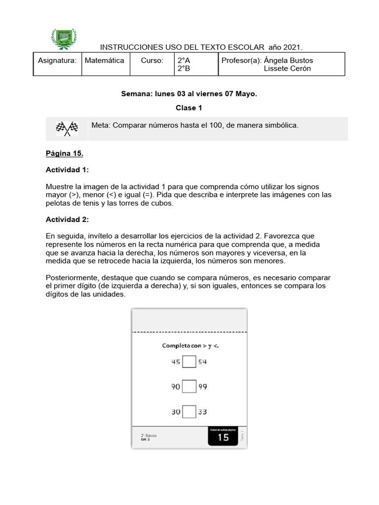 Guía 7 Texto Matematicas 2A B | PDF | Matemáticas | Aritmética