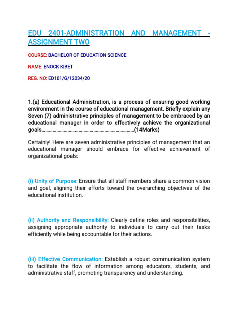 Cat and Assignment Two | PDF | Leadership | Policy