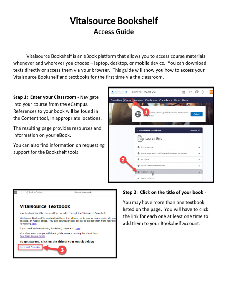 Vitalsource Bookshelf Access Guide | PDF | Books | Ios