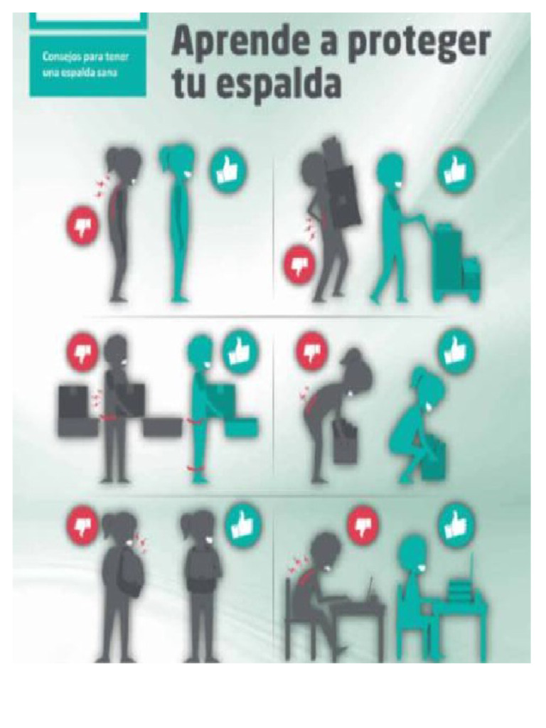 señaletica aprende a proteger tu espalda | PDF
