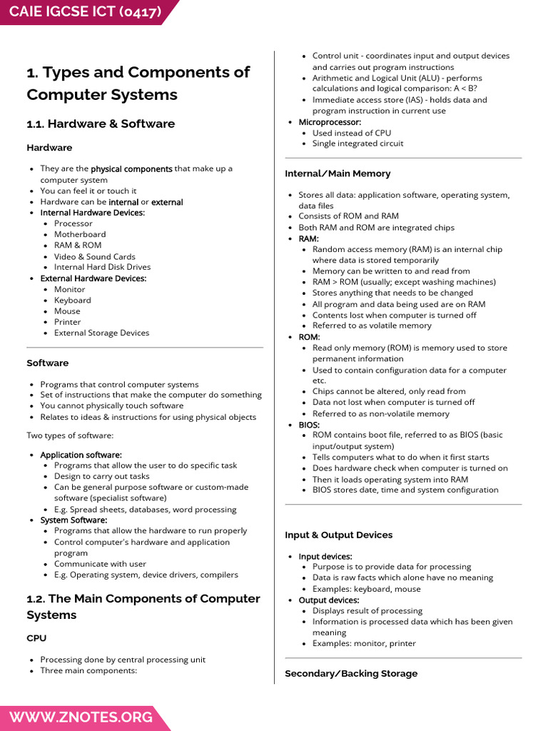 caie-igcse-ict-0417-theory-v1 2 | PDF | Computer Data Storage | Programming