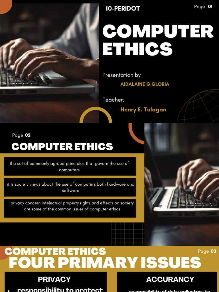 AIDALAINE Presentation Computer Ethics 1 | PDF | Malware | Computer Virus