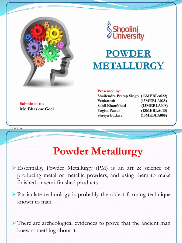 Powder Metallurgy | PDF