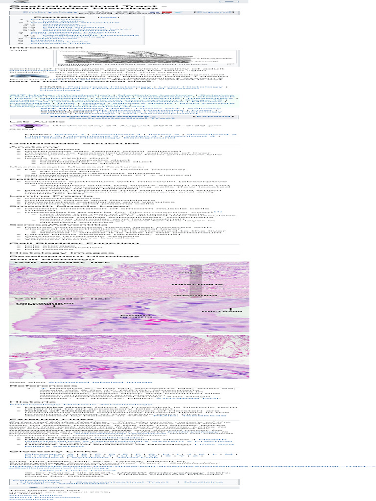 Gastrointestinal Tract - Gallbladder Histology - Embryology | PDF ...