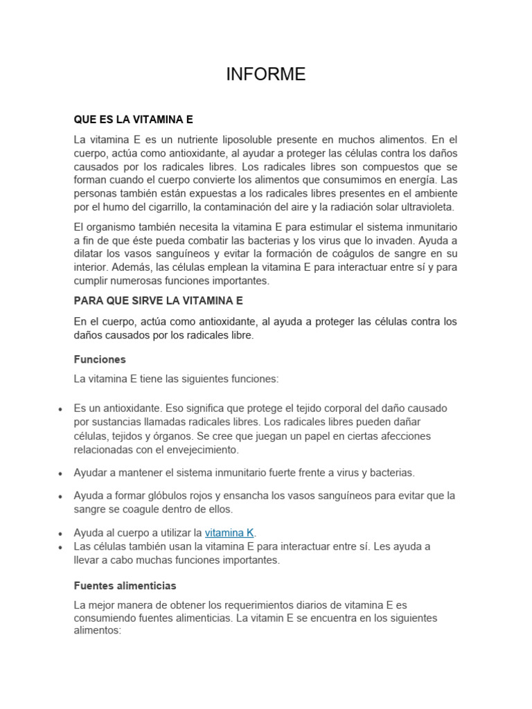 Guía Completa sobre Vitamina E | PDF | Vitamina | Vitamina e