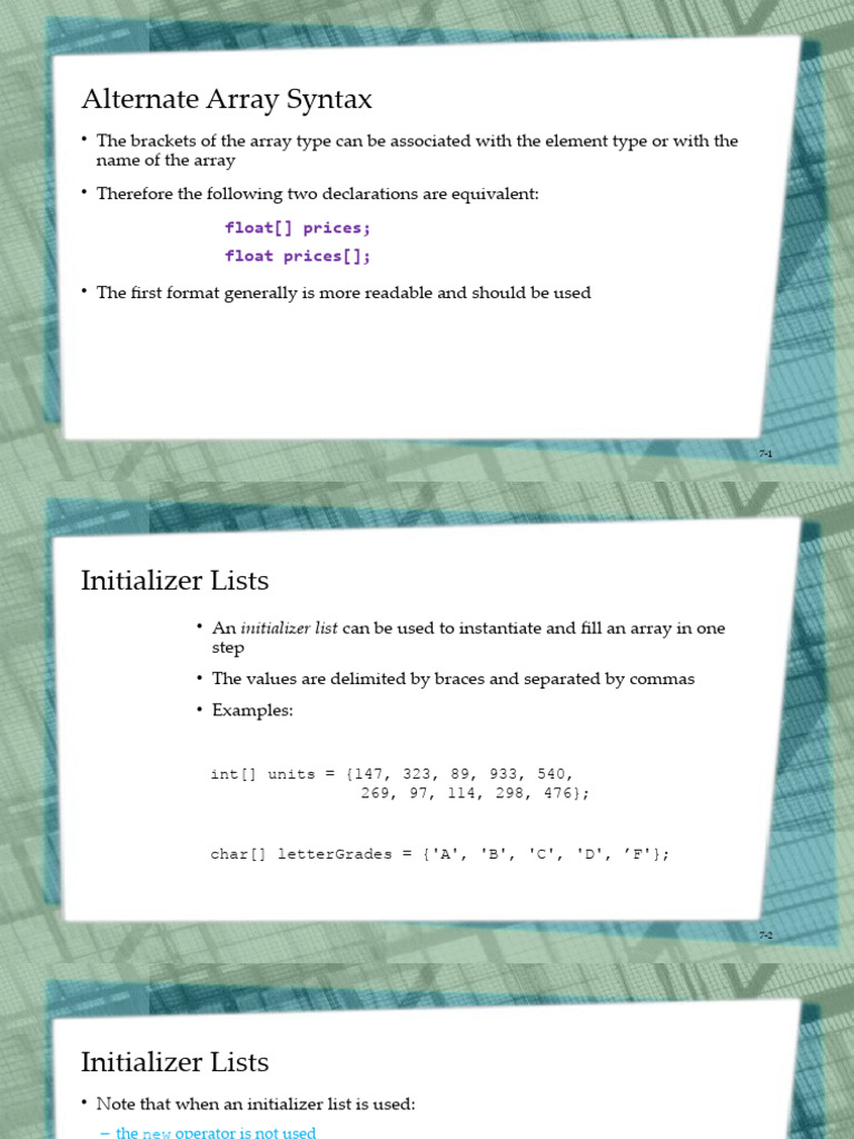 9 Lec Arrays In Java Part 2 Pdf Bracket Object Oriented Programming 