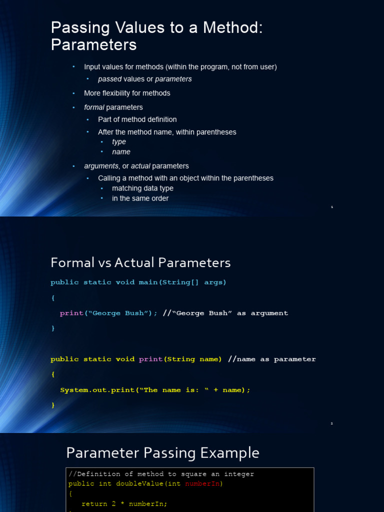 7 Lec Classes And Methods Part 2 Pdf Parameter Computer Programming Method Computer