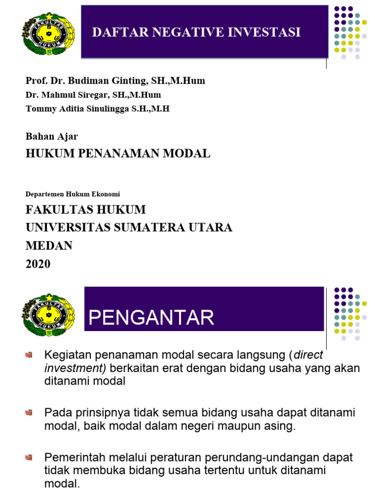 Kebijakan Negative List | PDF