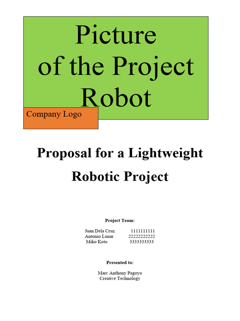 Sample Template For Robotics | PDF | Robotics | Field Programmable Gate ...