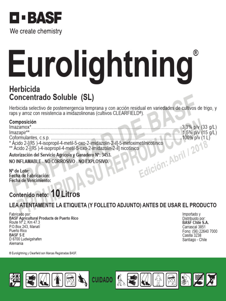 CL+-+Etiqueta+-+Eurolightning® | PDF | Herbicida | Agua