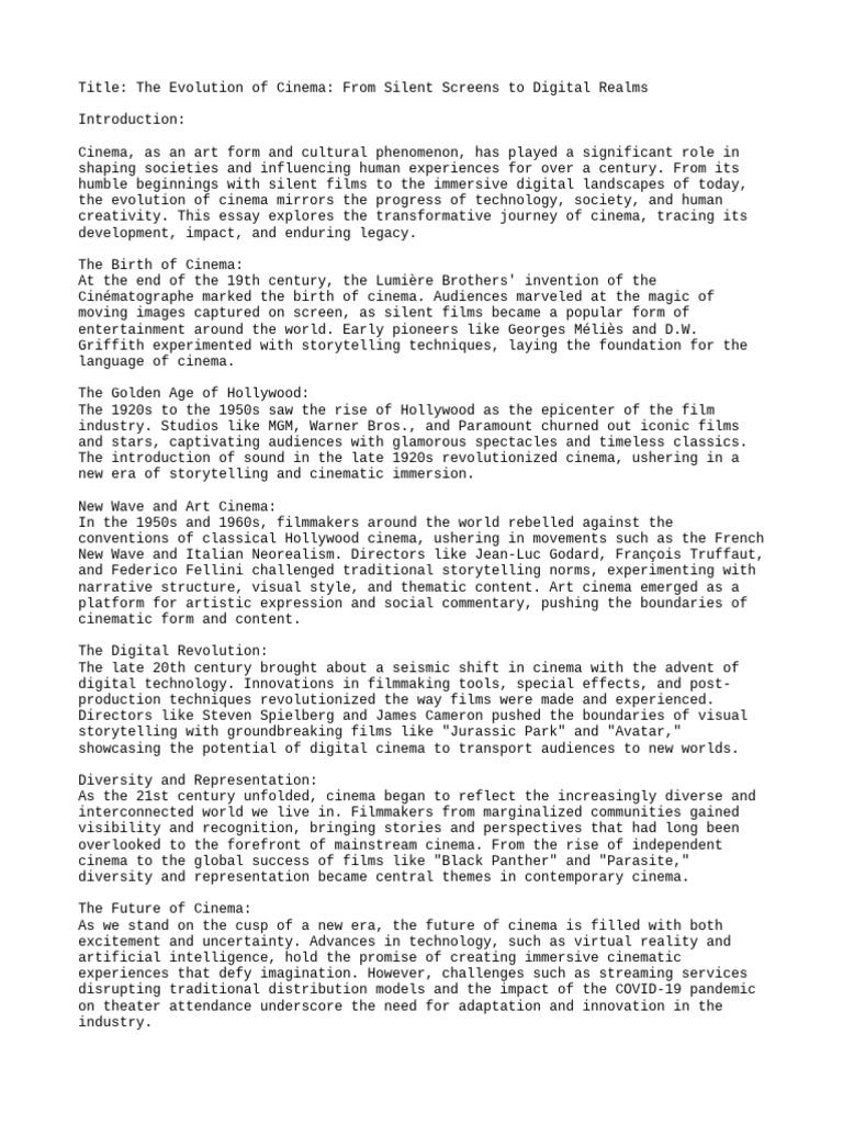 Cinema Pdf Cinematography Cinema Of The United States