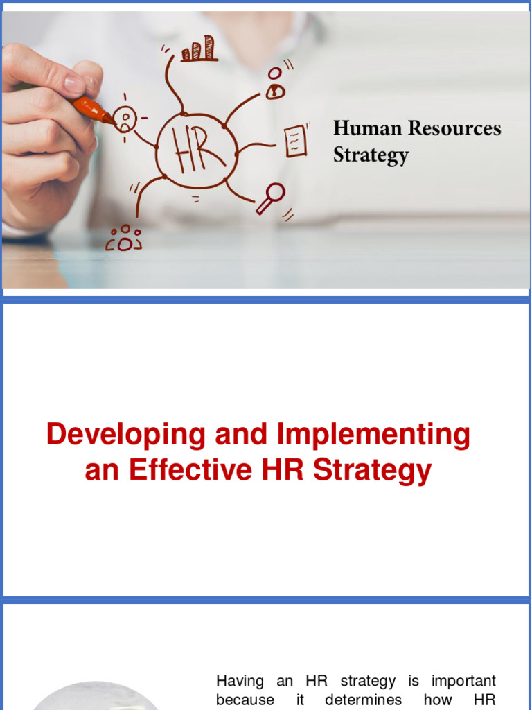 Developing An HR Strategy | PDF | Goal | Human Resources