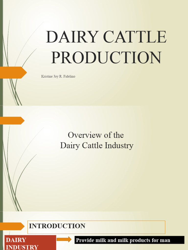 Chapter 1. Overview of Dairyproduction | PDF | Milk | Cheese