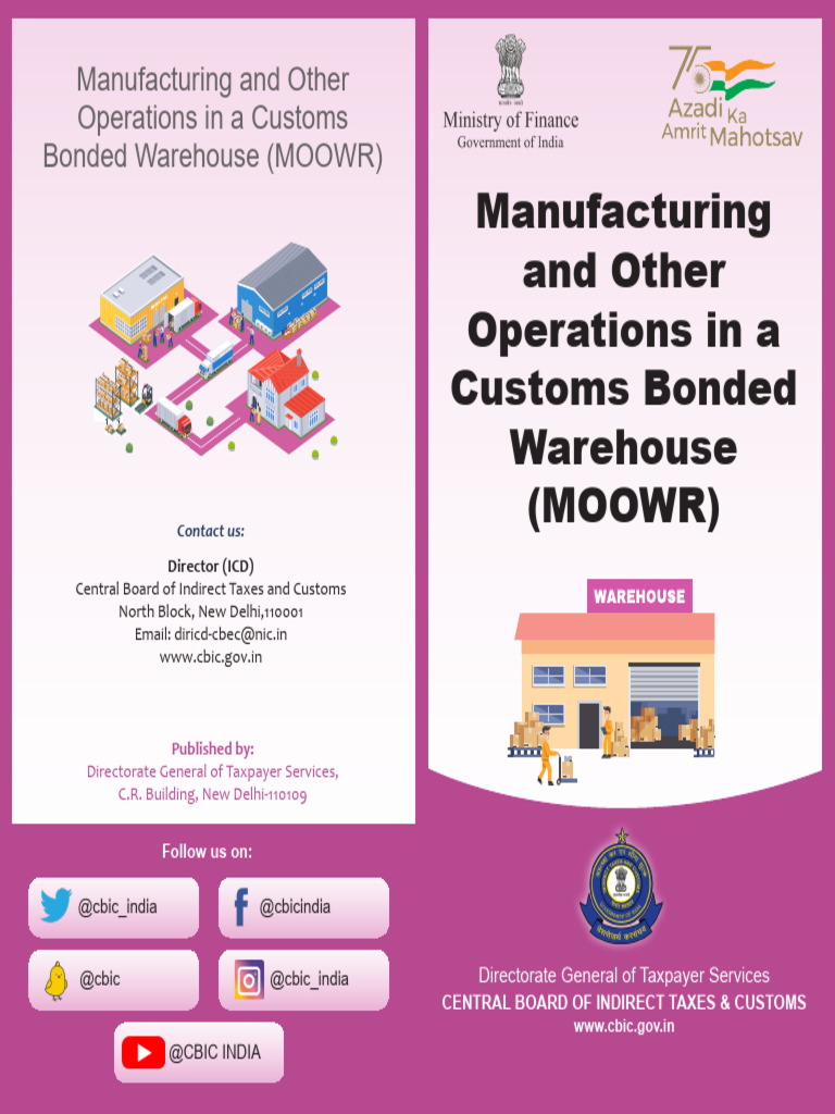 MOOWR Scheme: Benefits and Features | PDF | Taxes | Customs