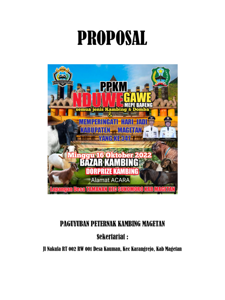 Proposal Mepe Bareng PPKM Magetan | PDF