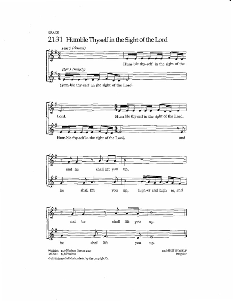 Humble Thyself in The Sight of The Lord | PDF