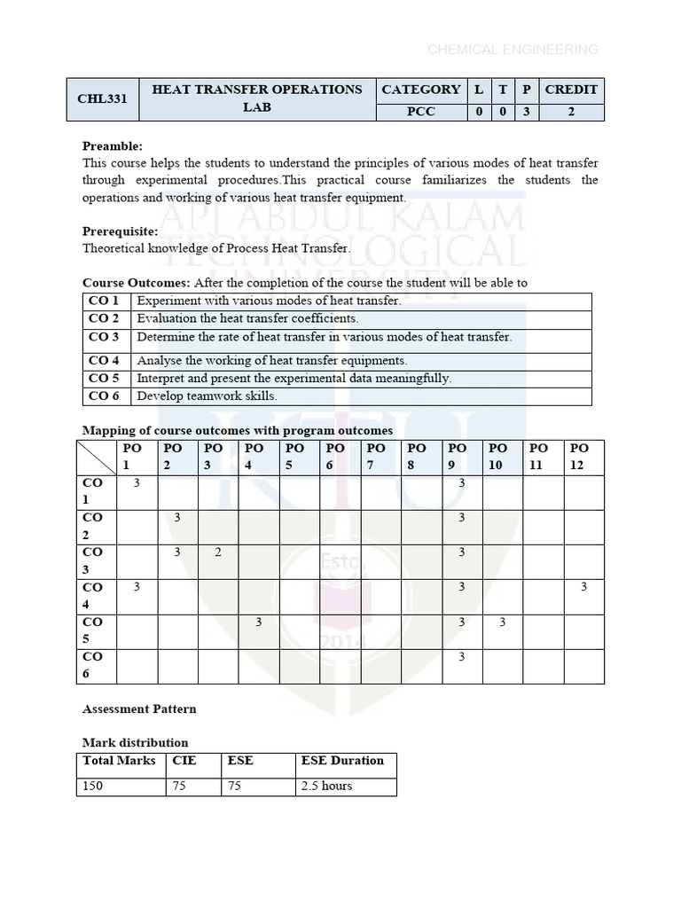 CHT307 - Ktu Qbank | PDF | Heat Transfer | Heat