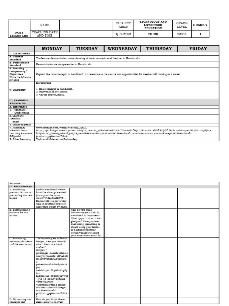DLL Handicraft | PDF | Learning | Human Communication