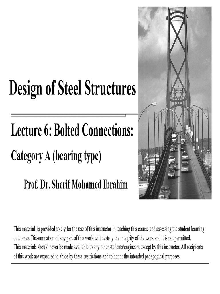 06- Concentirc bearing type Bolted Connections | PDF | Screw | Truss