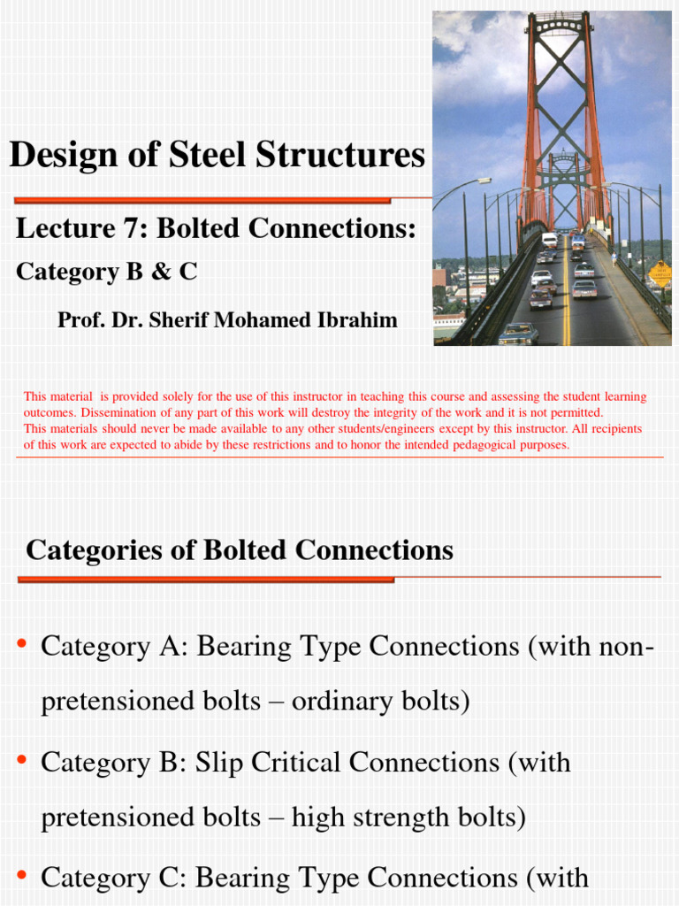 07 Concentirc Bolted Connections (Category B&C) | PDF | Screw ...