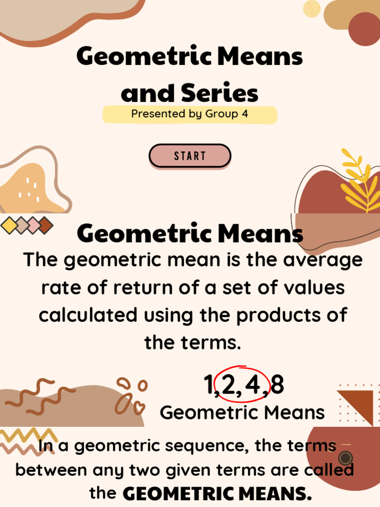 Geometric Means | PDF | Mean | Analysis