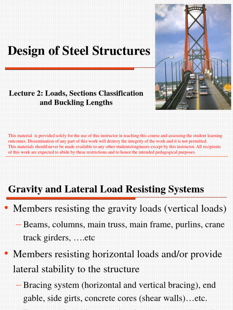 02-Loads, Section Classification and Buckling Length | Download Free PDF | Framing (Construction ...