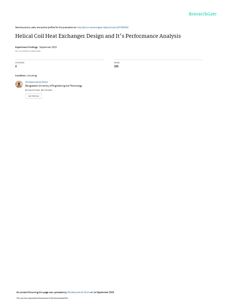 Heat Project Report Rg | PDF | Heat Exchanger | Heat Transfer