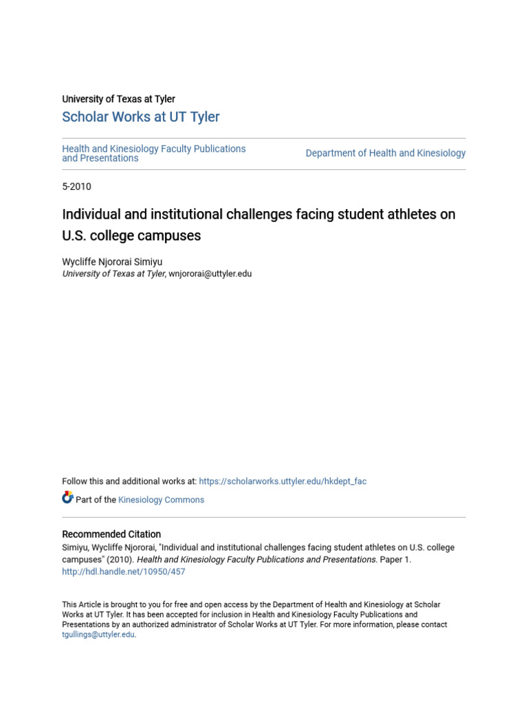 Challenges Facing Student Athletes | PDF | Motivation | Motivational