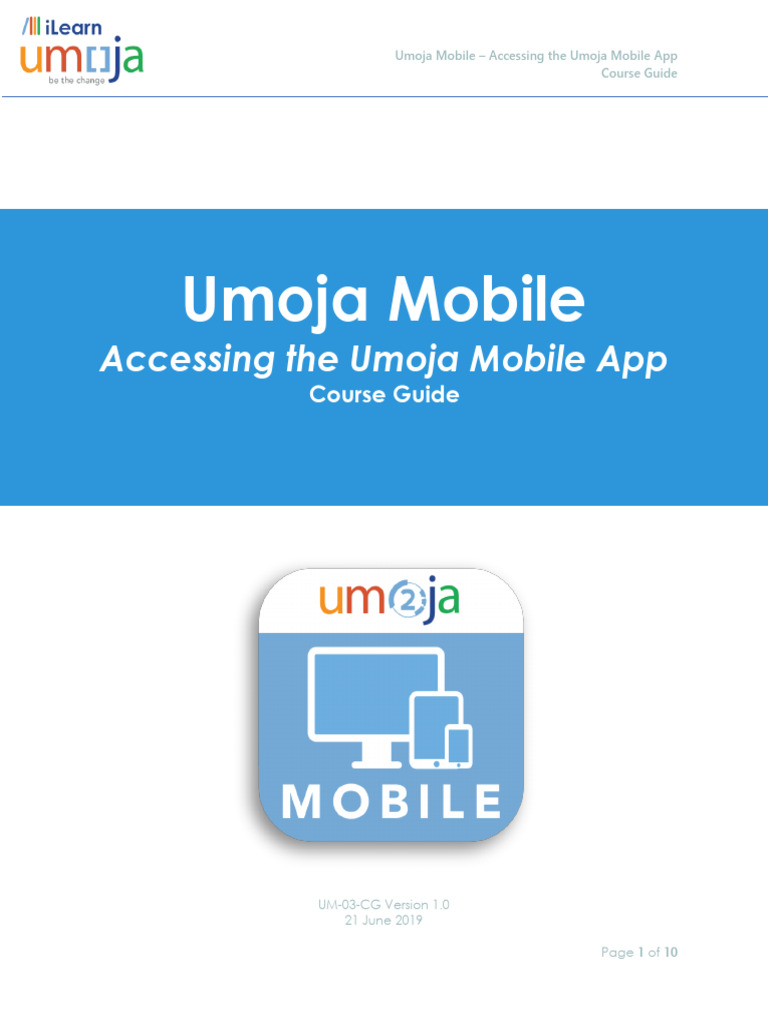 Umoja Mobile How To Access On 14 Oct. 2019 1 | PDF | Mobile App ...