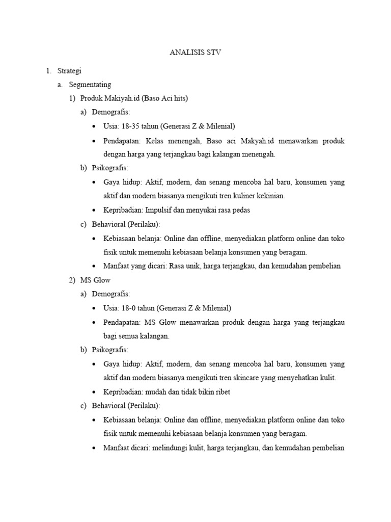 Analisis STP 2 | PDF