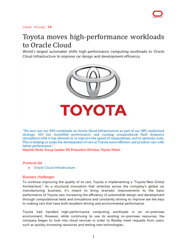 Toyota | PDF | Cloud Computing | Supercomputer
