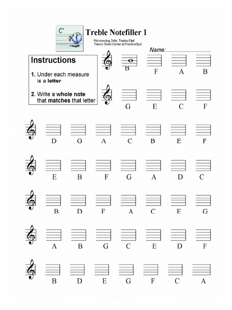 Treble Notefiller 1 | PDF