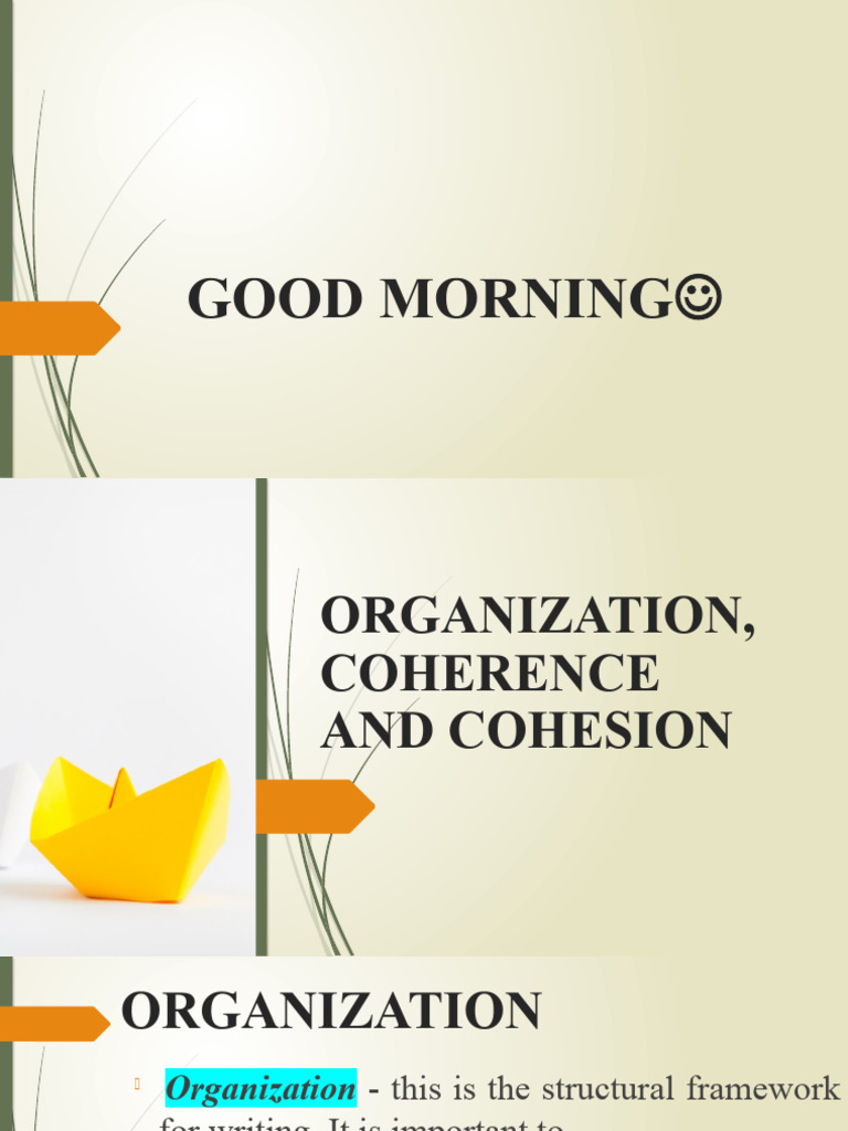 Organization Coherence and Cohesion | PDF