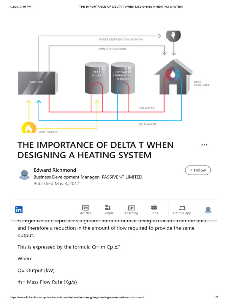 THE IMPORTANCE OF DELTA T WHEN DESIGNING A HEATING SYSTEM | PDF | Heat ...