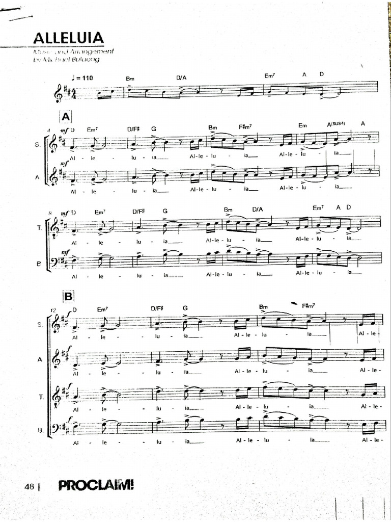 Alleluia-proclaim Music Sheet | PDF
