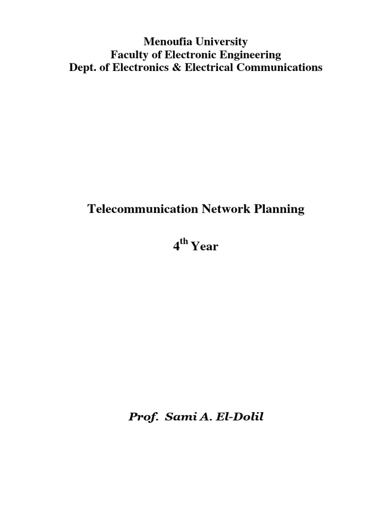Network Planning To Students | Download Free PDF | Duplex (Telecommunications) | Computer Network