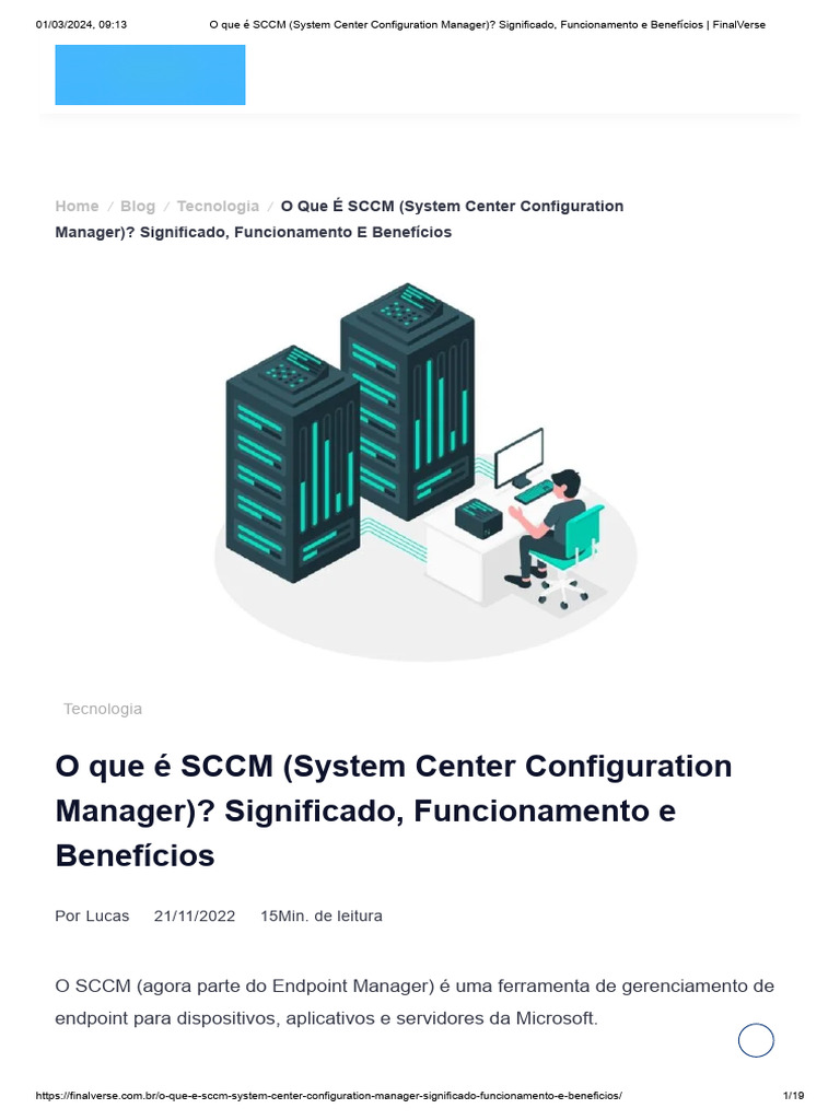 O que é SCCM: Funcionamento e Benefícios | PDF | Rede de computadores | Microsoft Windows