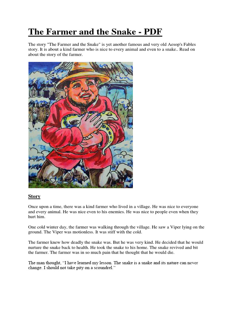 The Farmer and The Snake PDF | PDF