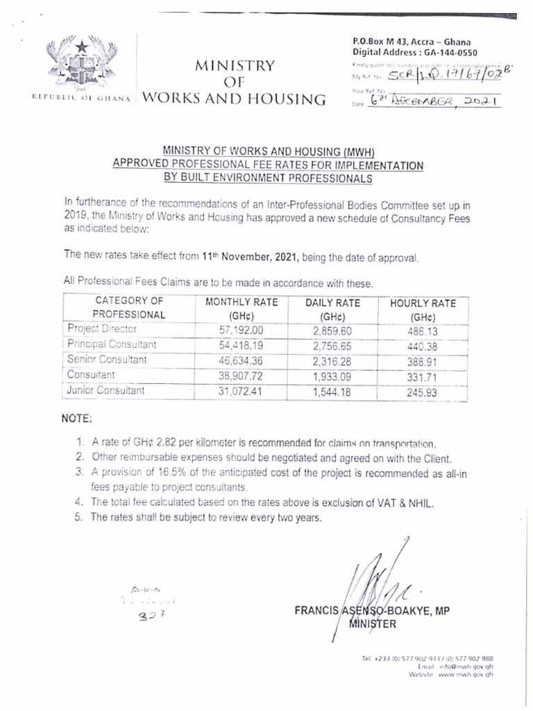 Approved Consultancy Fee Rates 2021 | PDF