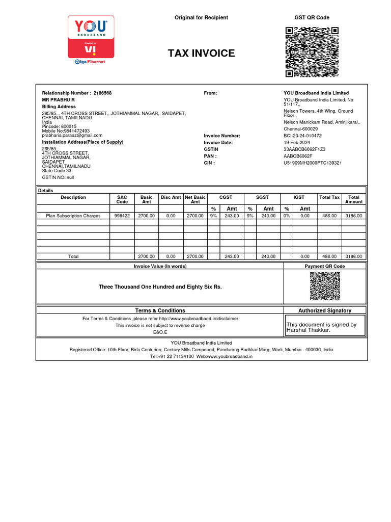 Bci 23 24 010472 | PDF | Invoice | Payments