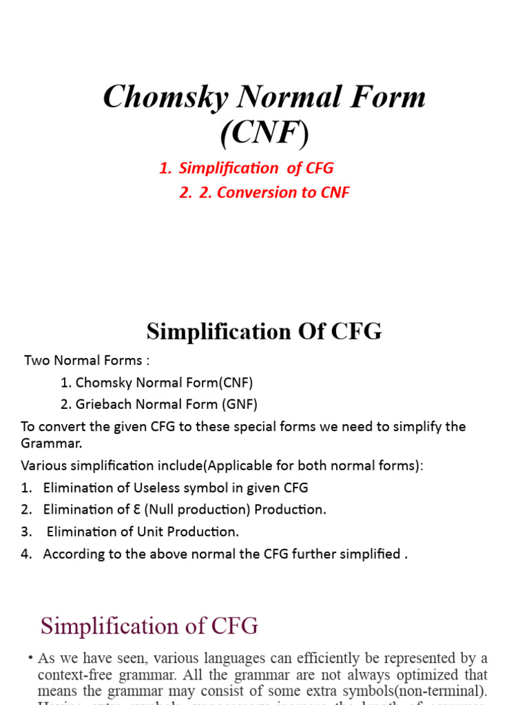 27-Normal Forms For CFG - CNF-26!02!2024 | Download Free PDF | Language ...