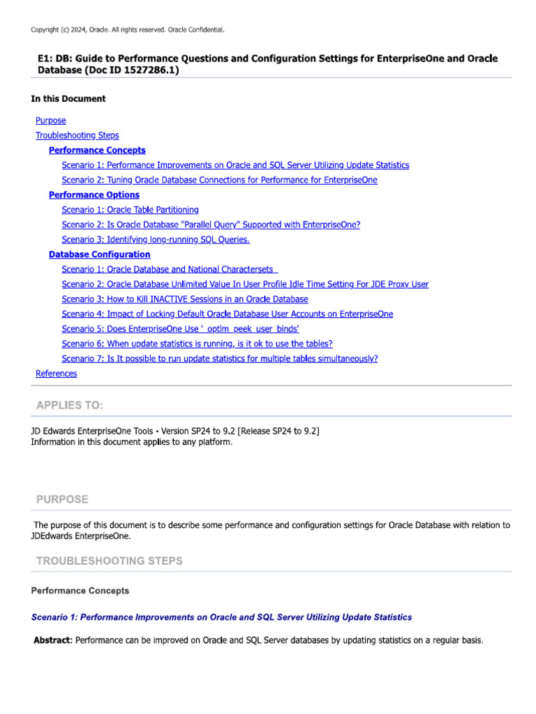 JDE E1 Database Configuration | PDF