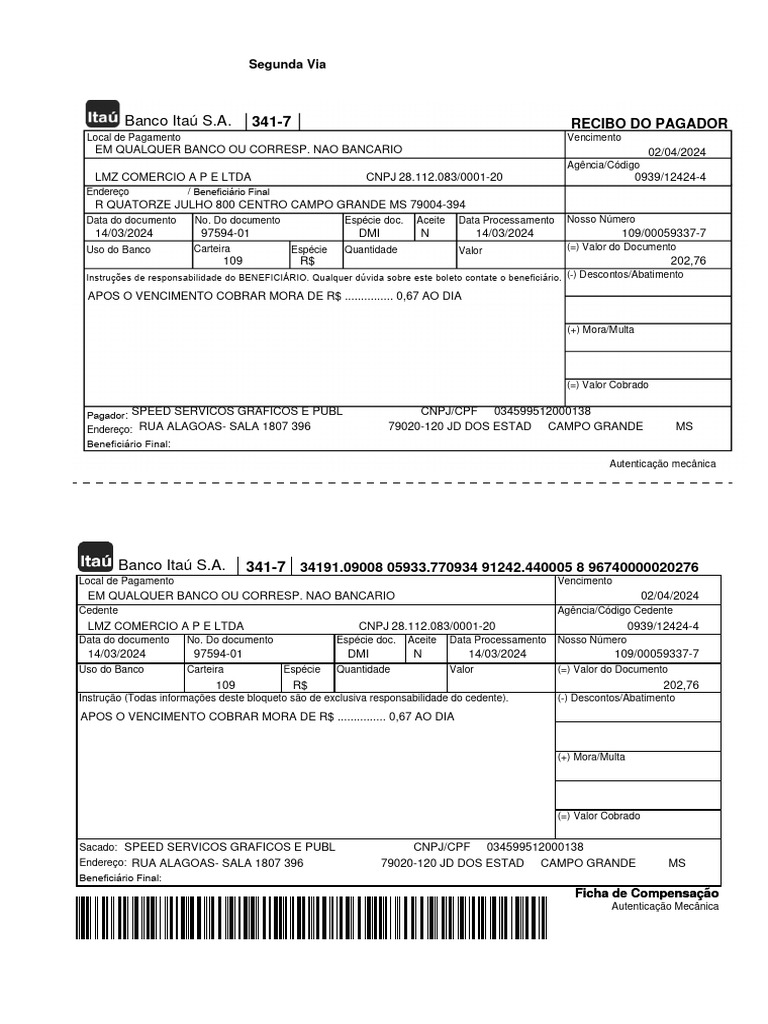 Boletos | PDF | Brasil | Tecnologia financeira