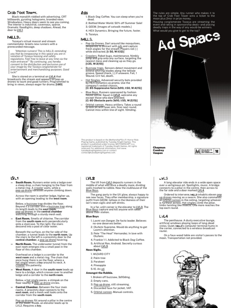 Mothership RPG - Adspace (1E) | PDF