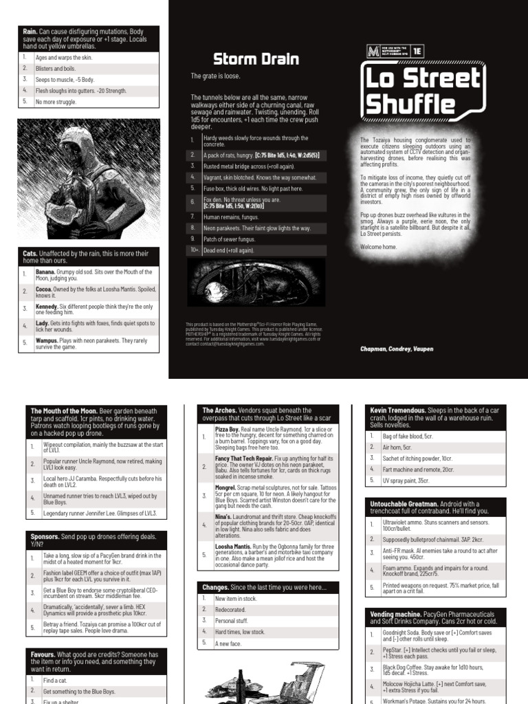 Mothership RPG - Lo Street Shuffle (1E) | PDF