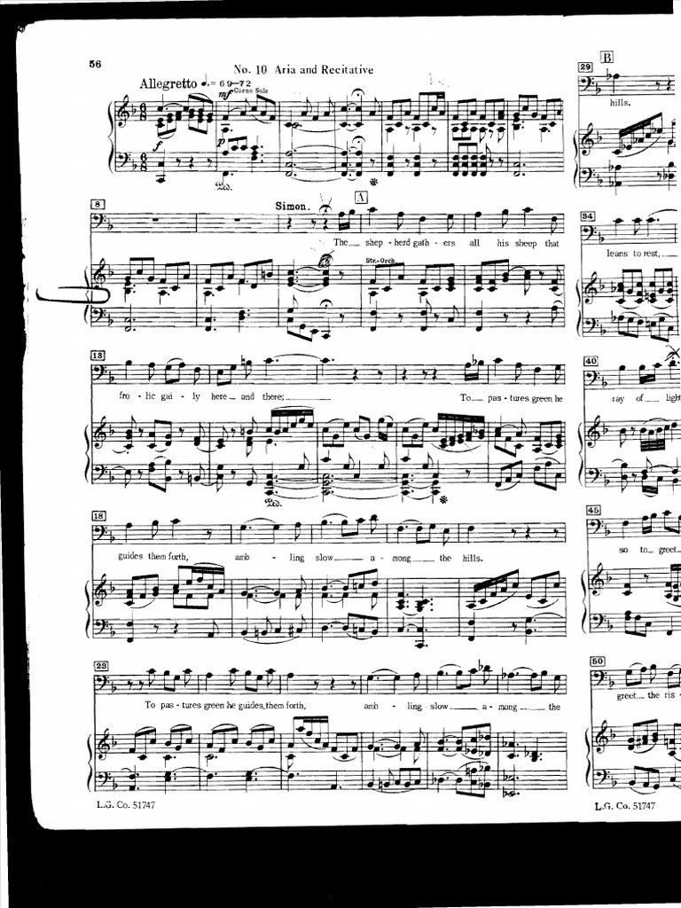 Aria and Recitative for Corno Solo | PDF