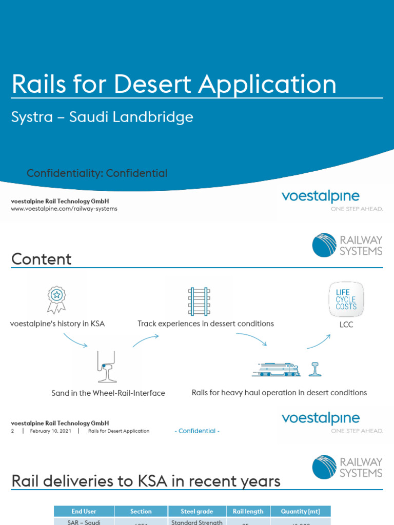 Rails For Desert Application - Systra | PDF | Wear | Materials