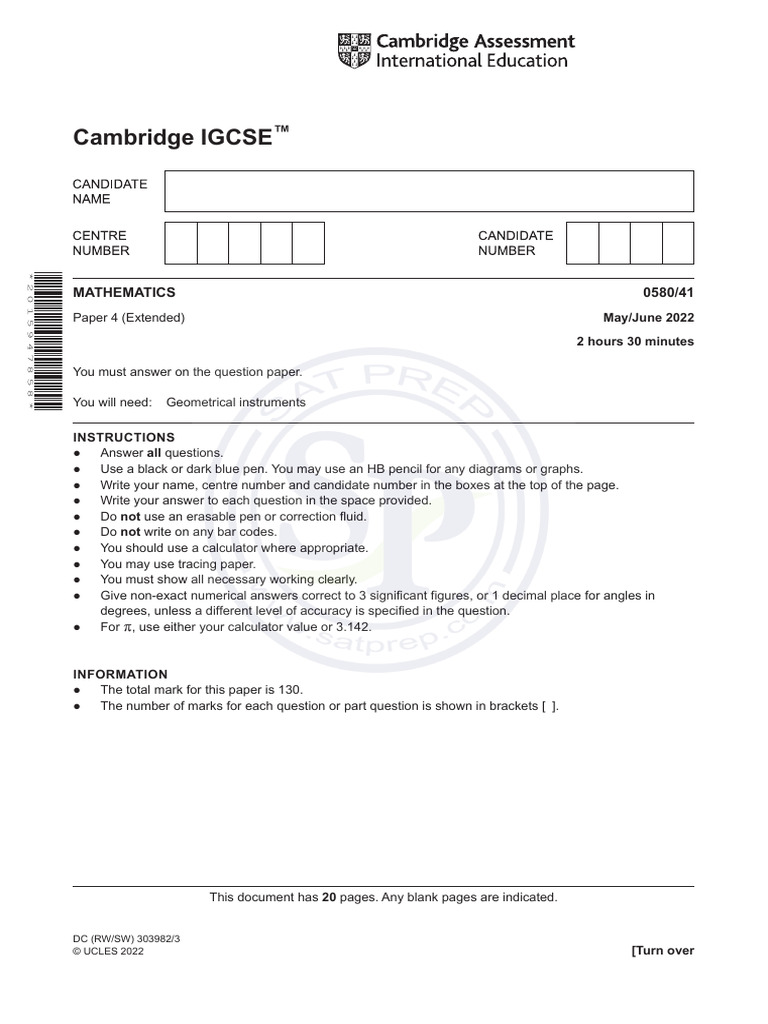 IG_Math-Ext_Paper-4 | PDF | Elementary Geometry | Euclidean Geometry